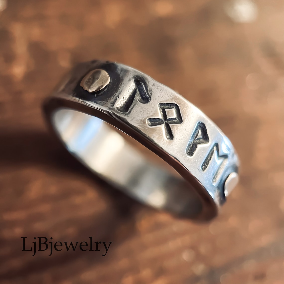 Personalized Viking Rune Ring for Men Silver Rune Ring | Etsy