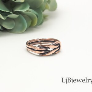 Knot Ring, Copper Promise Ring, Copper Infinity Ring, Eternity Ring ...