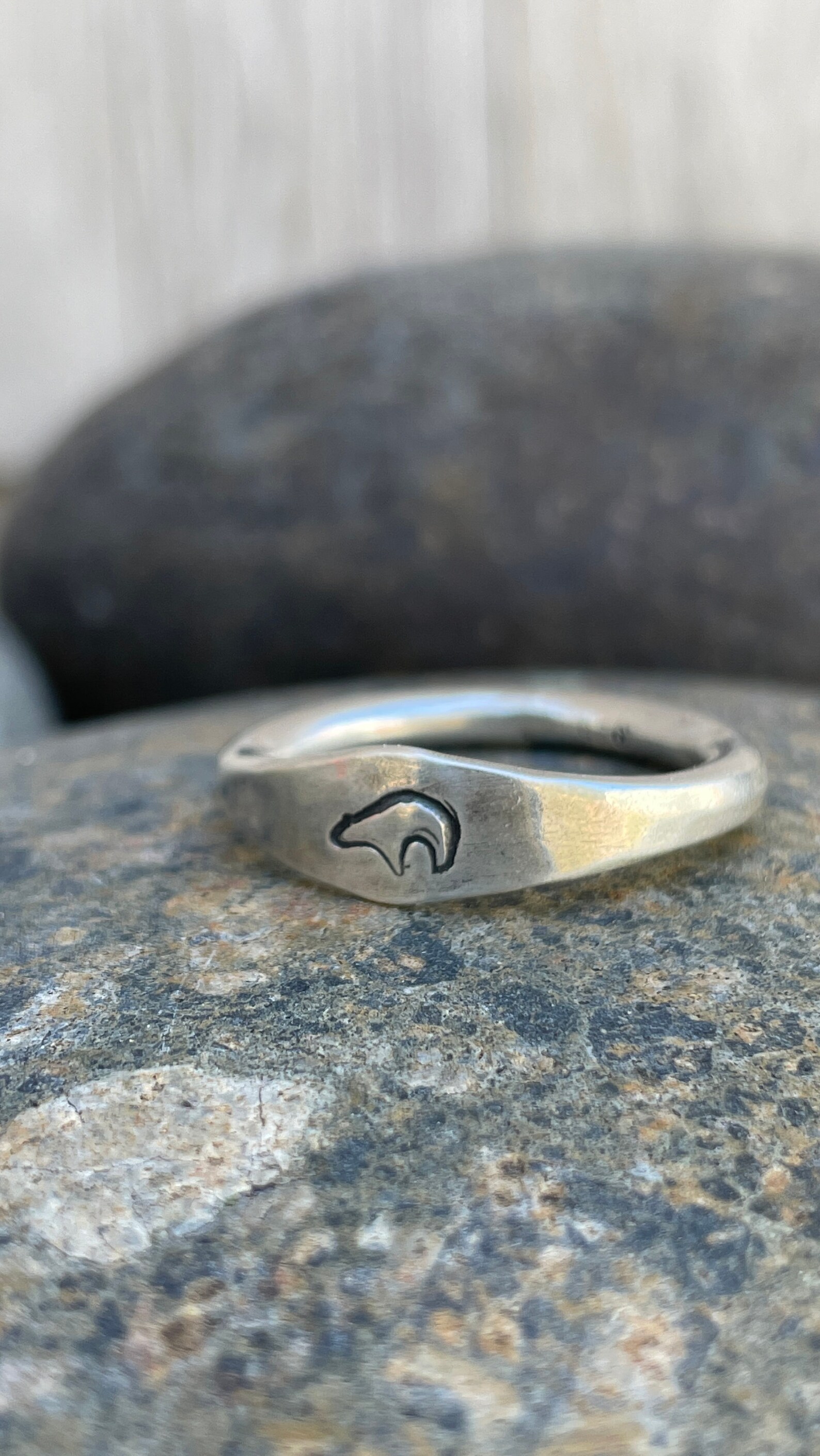 Bear Ring for Men and Women Spirit Bear Ring Personalized | Etsy