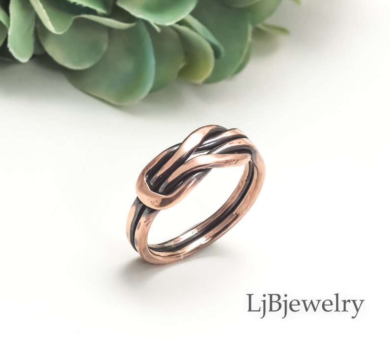 Knot Ring Copper Promise Ring Copper Infinity Ring Eternity - Etsy