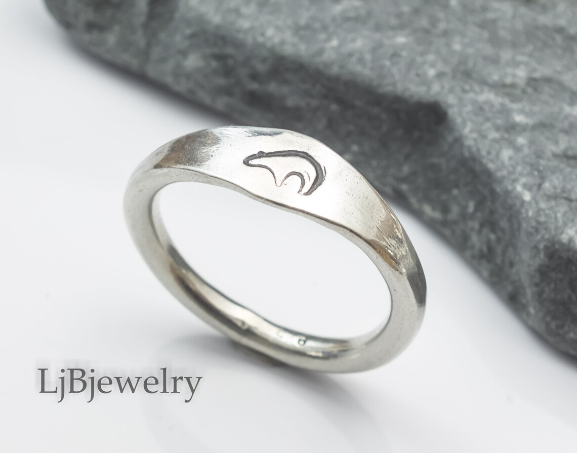 Bear Ring for Men and Women Spirit Bear Ring Personalized | Etsy