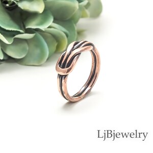 Knot Ring, Copper Promise Ring, Copper Infinity Ring, Eternity Ring ...