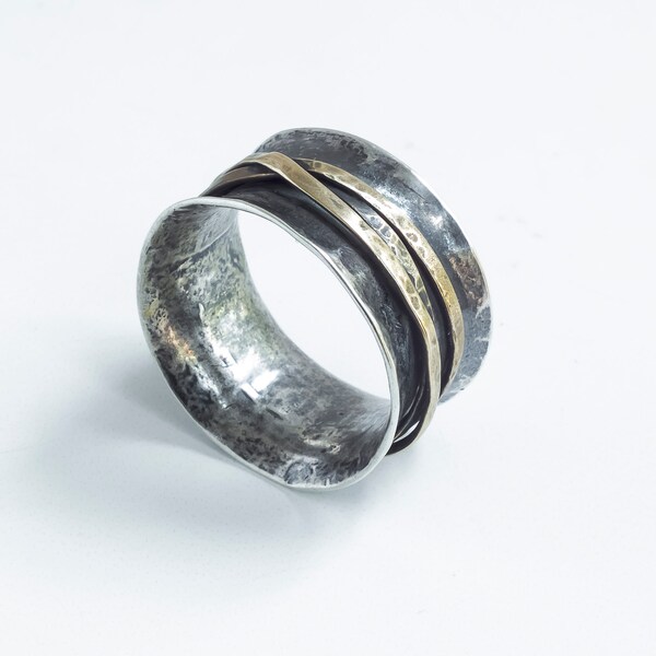 Mixed Metal Ring - Etsy