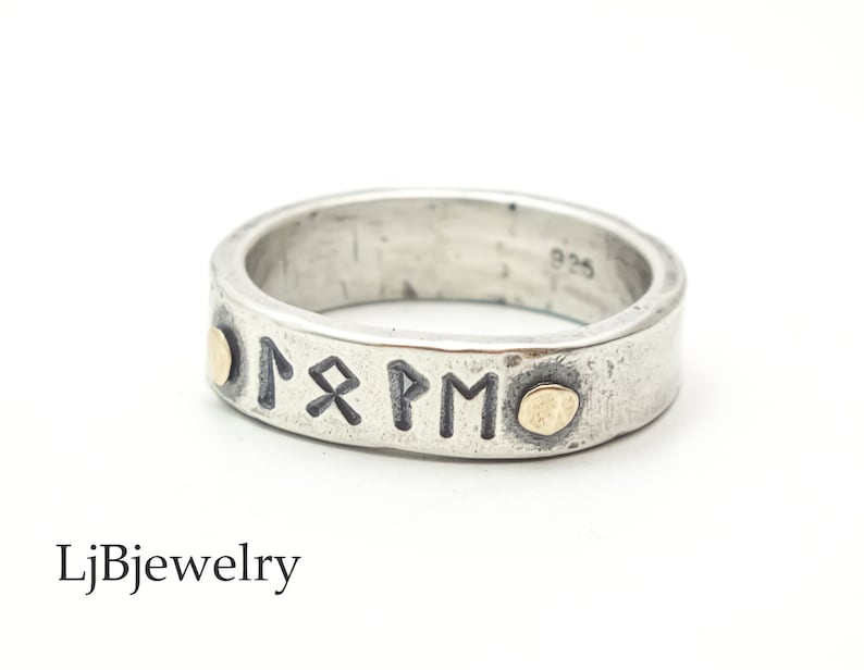 Personalized Viking Rune Ring for Men and Women Silver Rune - Etsy