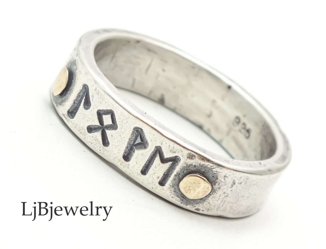 Personalized Viking Rune Ring for Men and Women Silver Rune - Etsy