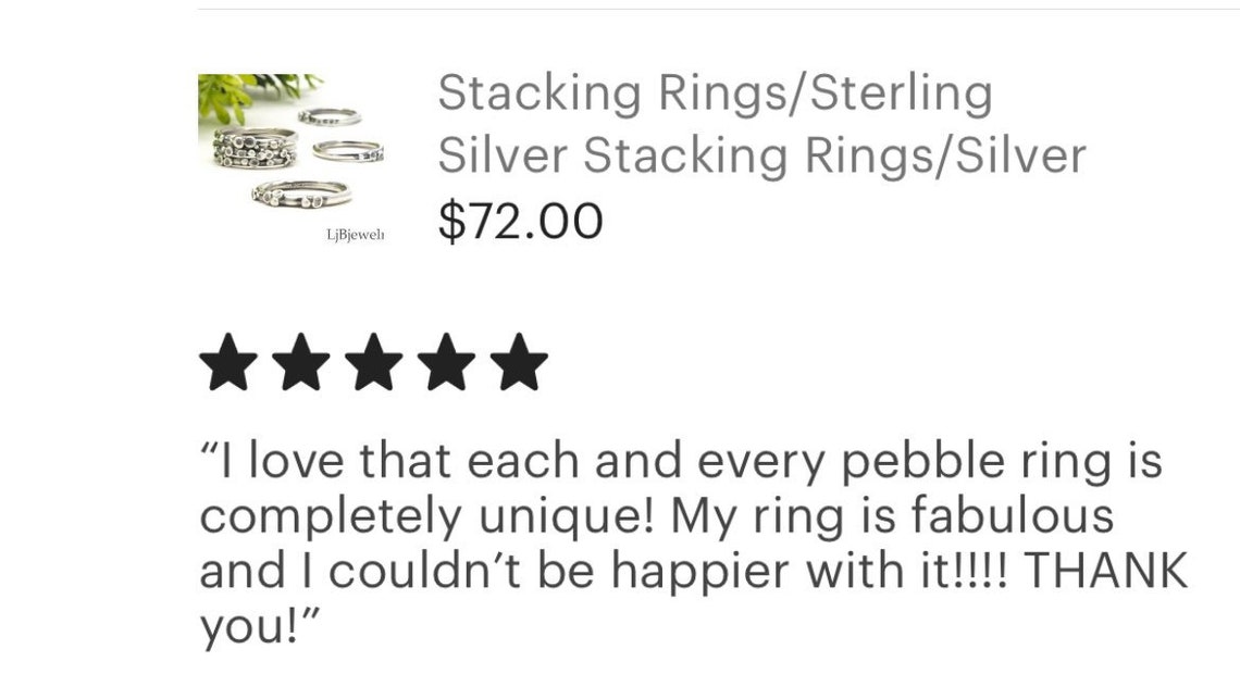 Stack Ring Silver Stacking Granulation Ring Pebble Stack - Etsy