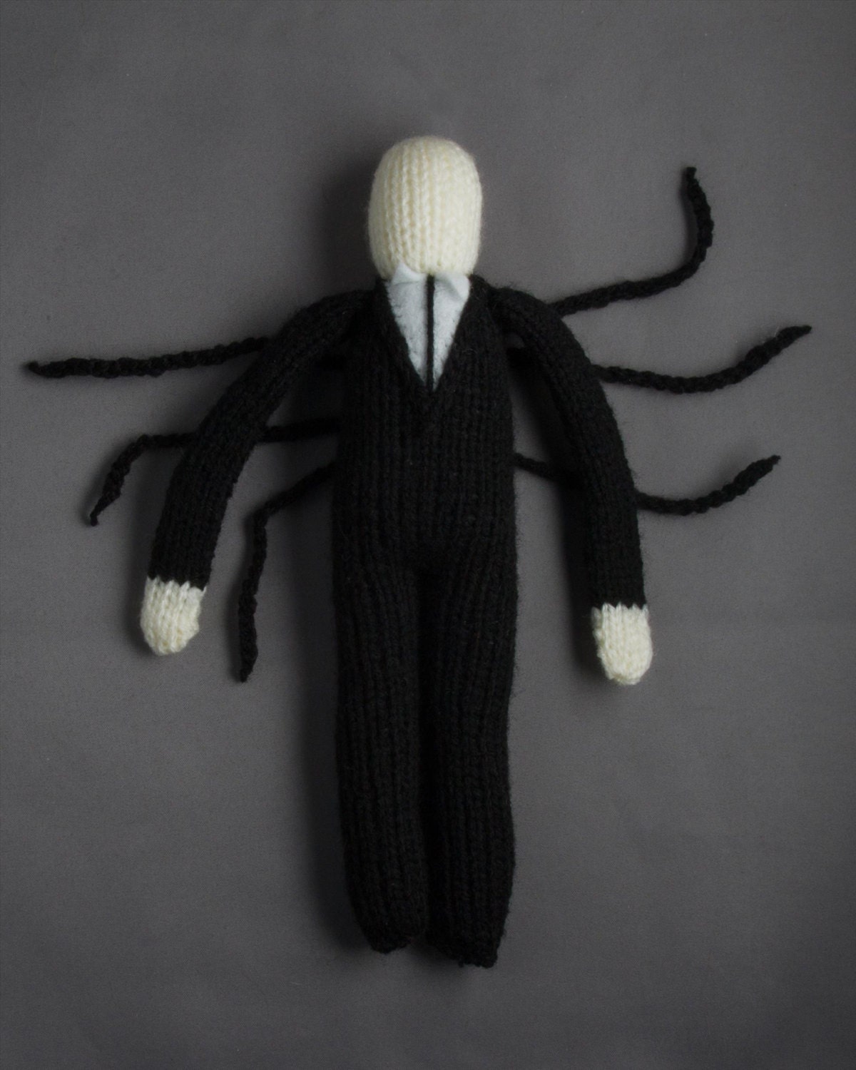 Slender Man, Hand Knitted, Toy, Plush. Monster - Etsy UK