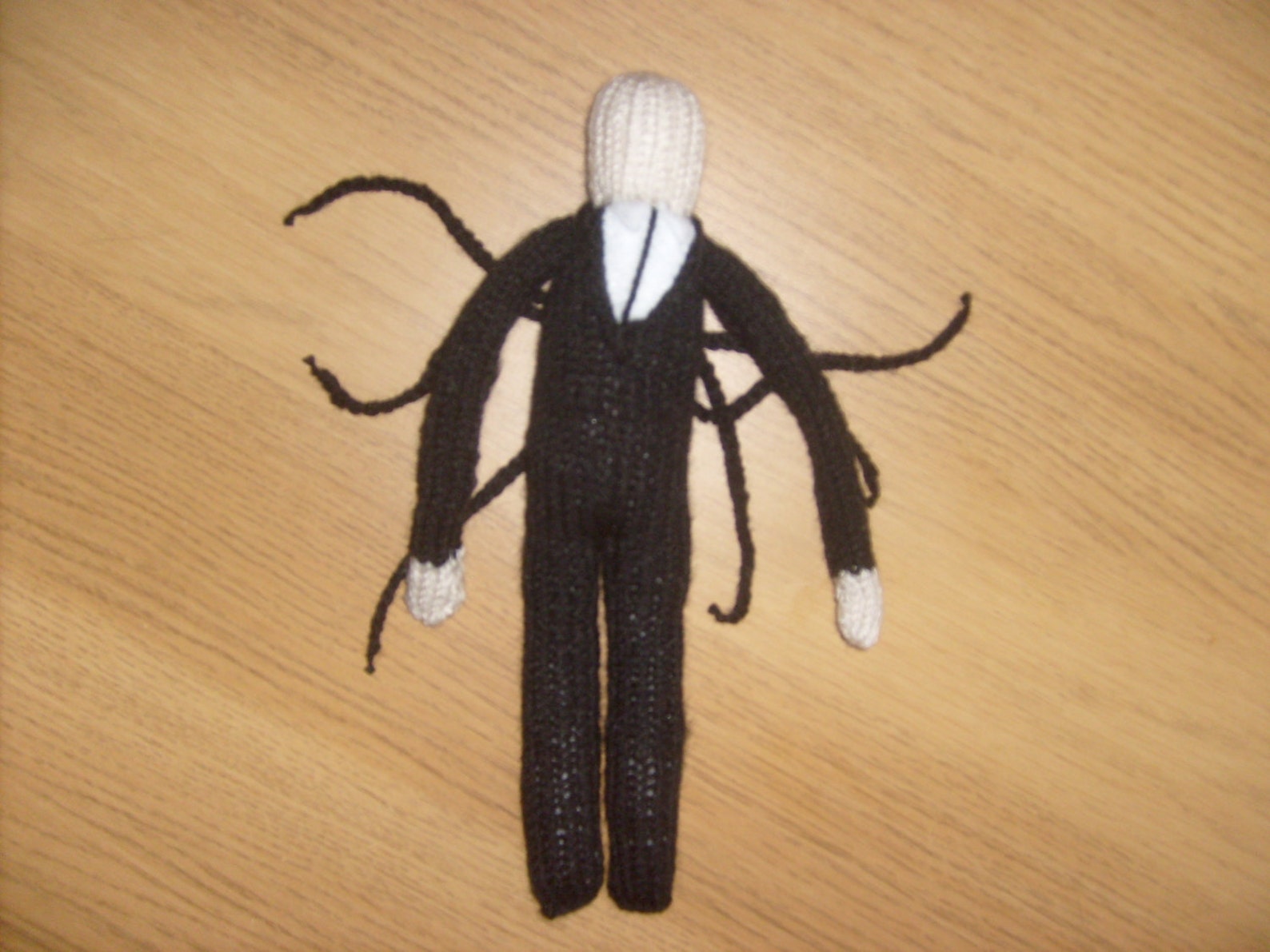 Slender Man, Hand Knitted, Toy, Plush. Monster - Etsy