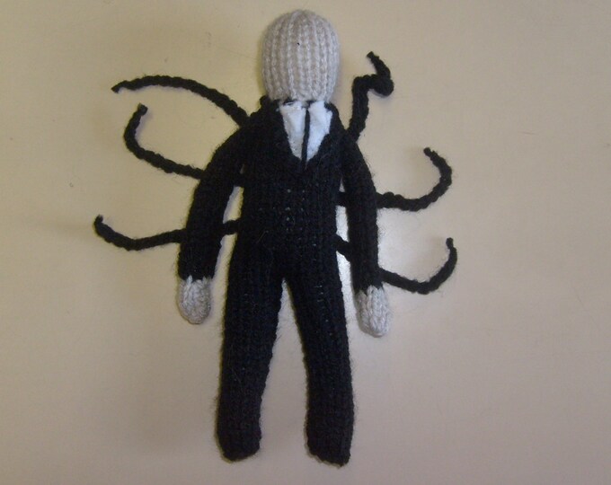 Slender Man, Hand Knitted, Toy, Plush. Monster - Etsy
