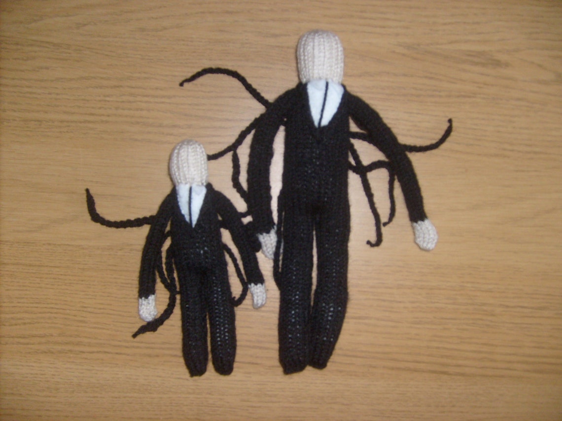 Slender Man, Hand Knitted, Toy, Plush. Monster - Etsy