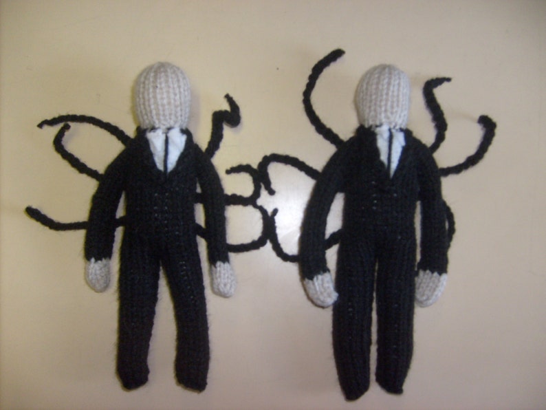 Slender Man, Hand Knitted, Toy, Plush. Monster - Etsy