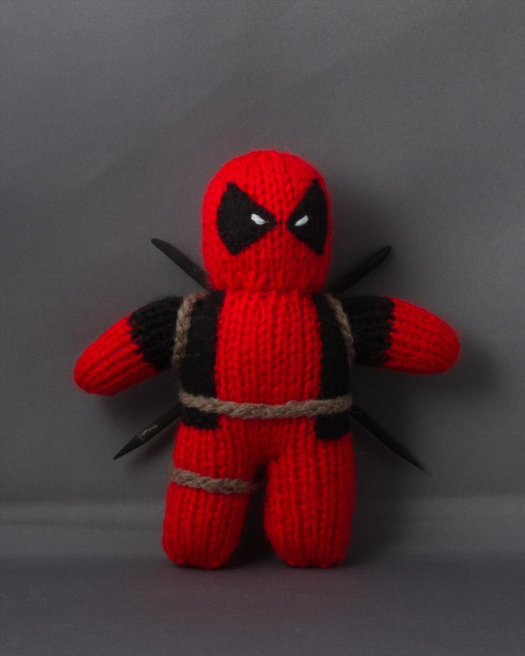 Deadpool, Hand Knitted, Toy, Plushy, Mascot - Etsy