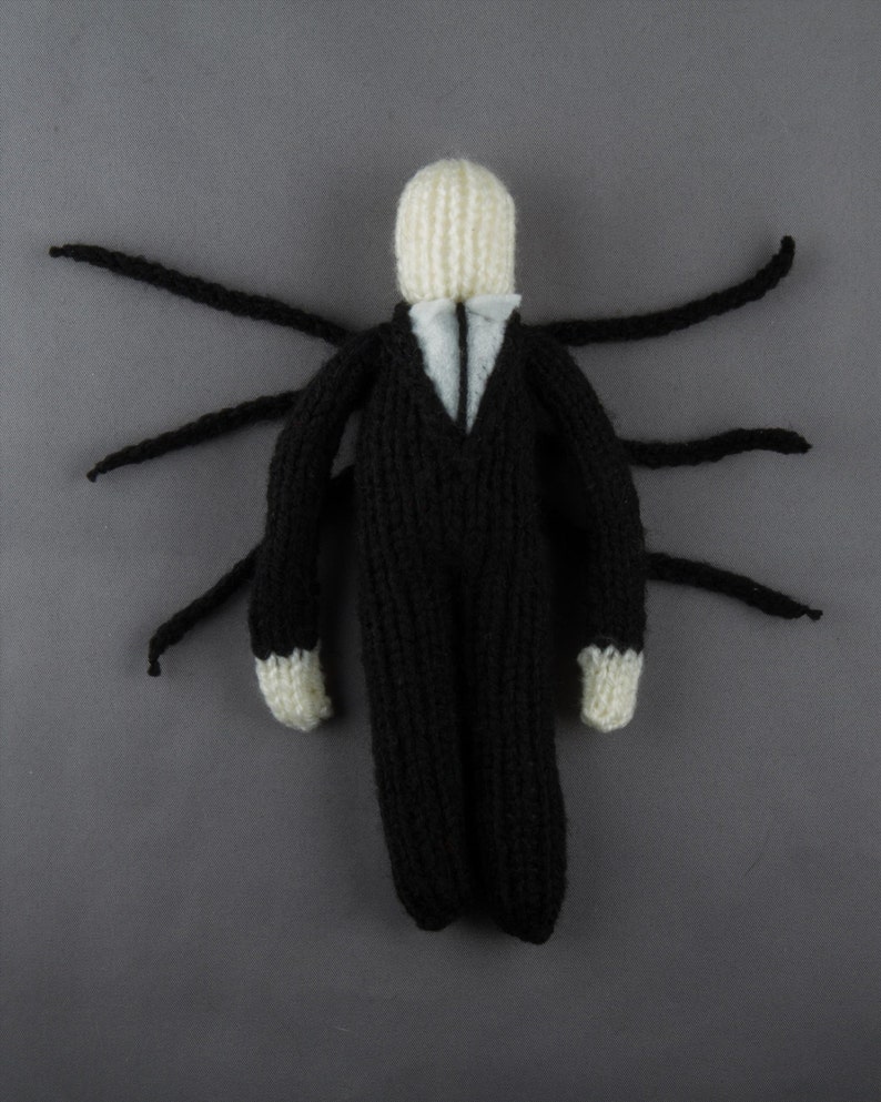 Slender Man, Hand Knitted, Toy, Plush. Monster - Etsy