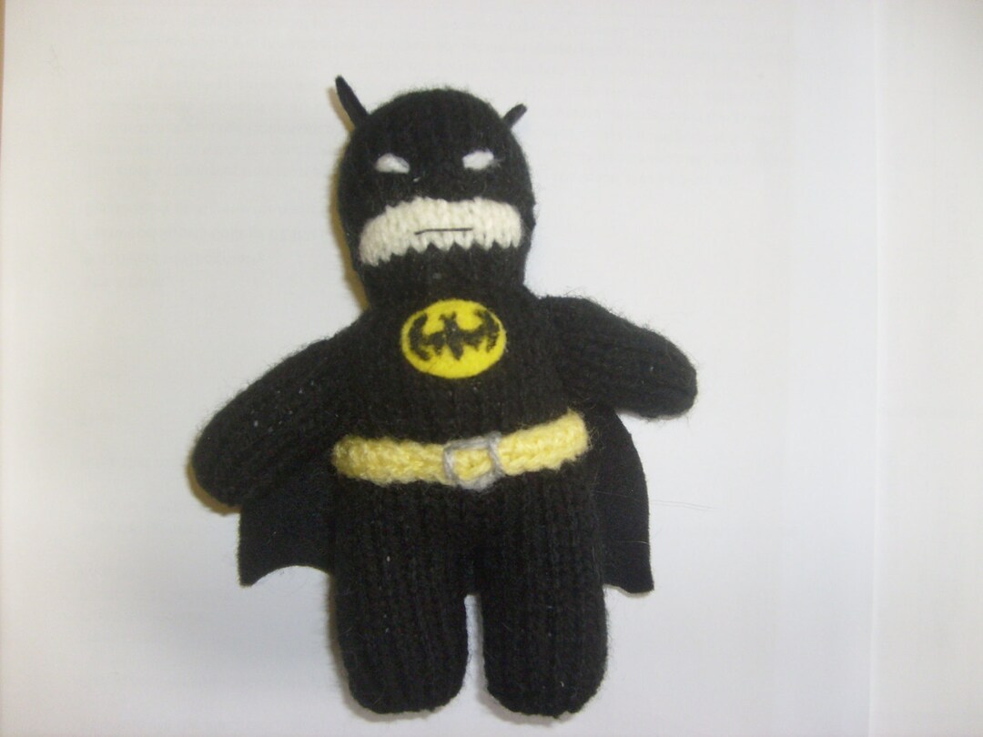 Batman, Hand Knitted, Toy, Plushy, Mascot - Etsy