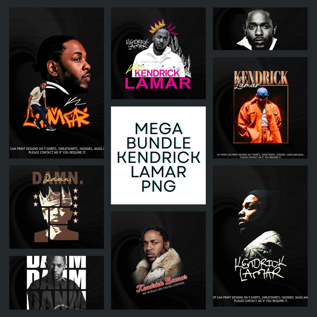 Mega Bundle Kendrick Lamar PNG, PNG Digital Instant Download 300 Dpi ...