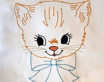 Kitty Hand Embroidery - Etsy