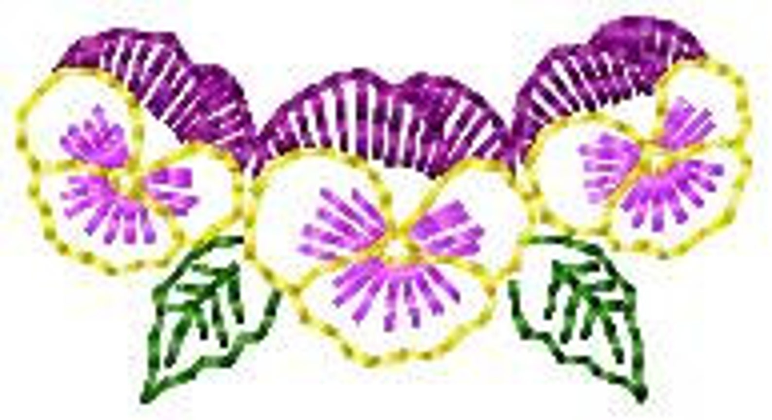 Vintage Pansies Machine Embroidery Design 3 Sizes, 3x3, 4x4 or 5x7 ...