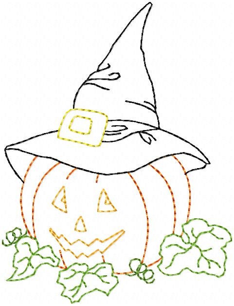 Vintage Halloween Pumpkin Jack O'lantern With Hat Machine | Etsy