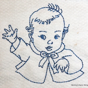 Vintage Baby Machine Embroidery Design 4x4 Hoop, Vintage Redwork ...
