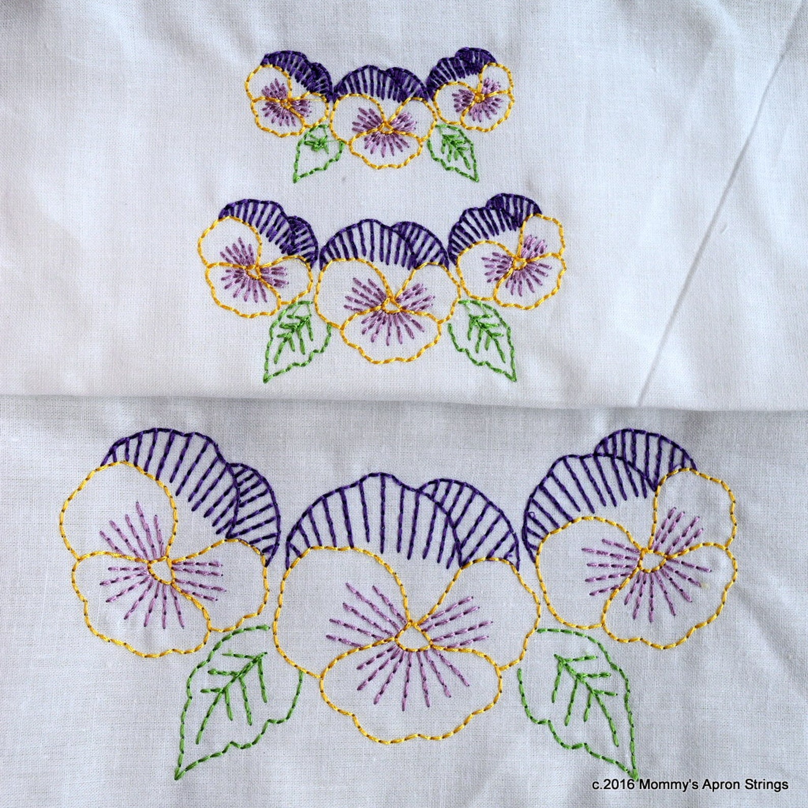 Vintage Pansies Machine Embroidery Design 3 Sizes, 3x3, 4x4 or 5x7 ...