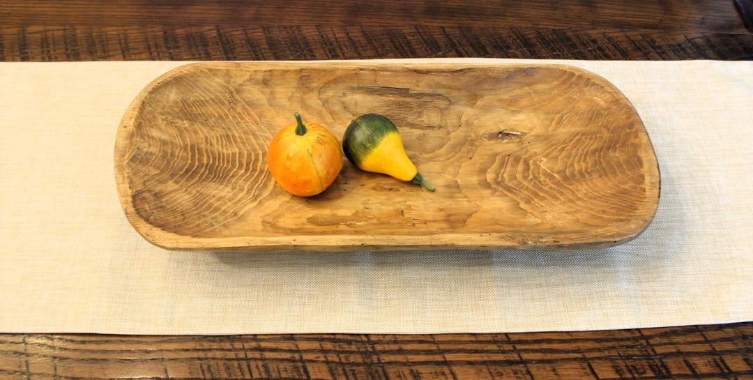 Wooden Bread Bowl - Dough Bowl - Hand Carved Wooden Bowl - 20" X 9 ...