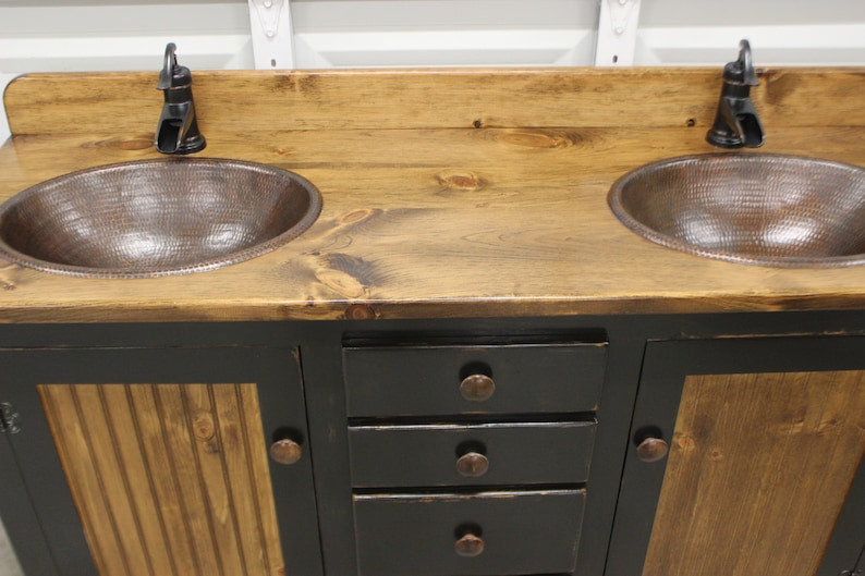 Bathroom Vanity Rustic Farmhouse Vanity Double Bathroom - Etsy