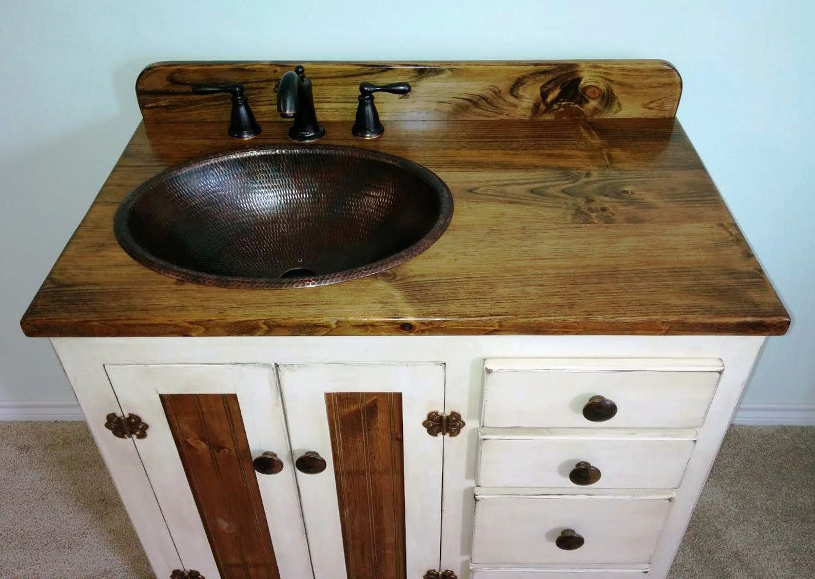 Farmhouse Rustic Bathroom Vanity With Sink 36 Rustic - Etsy Canada
