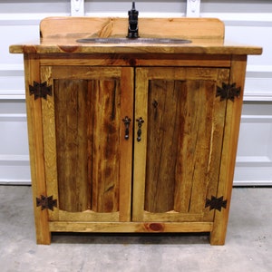 Rustic Log Bathroom Vanity - 36" - Bathroom Vanity With Sink - MS1371 ...