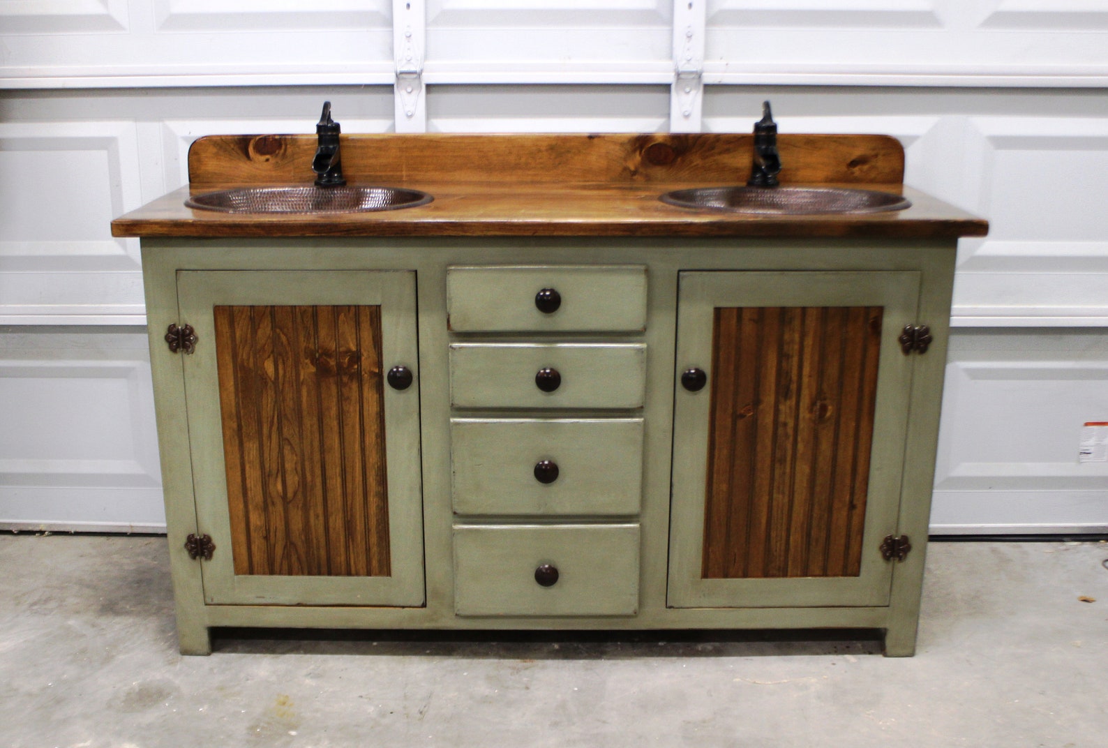 Rustic Farmhouse Vanity 60 Double Bathroom Vanity | Etsy