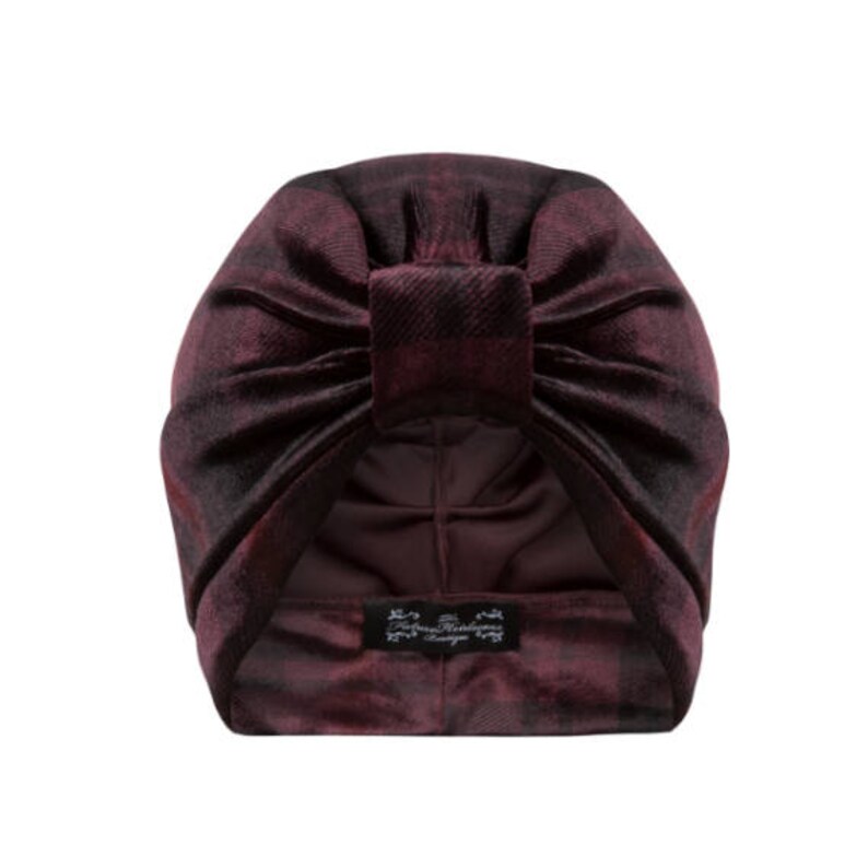 Kingsley Tartan Turban in Purple | Etsy