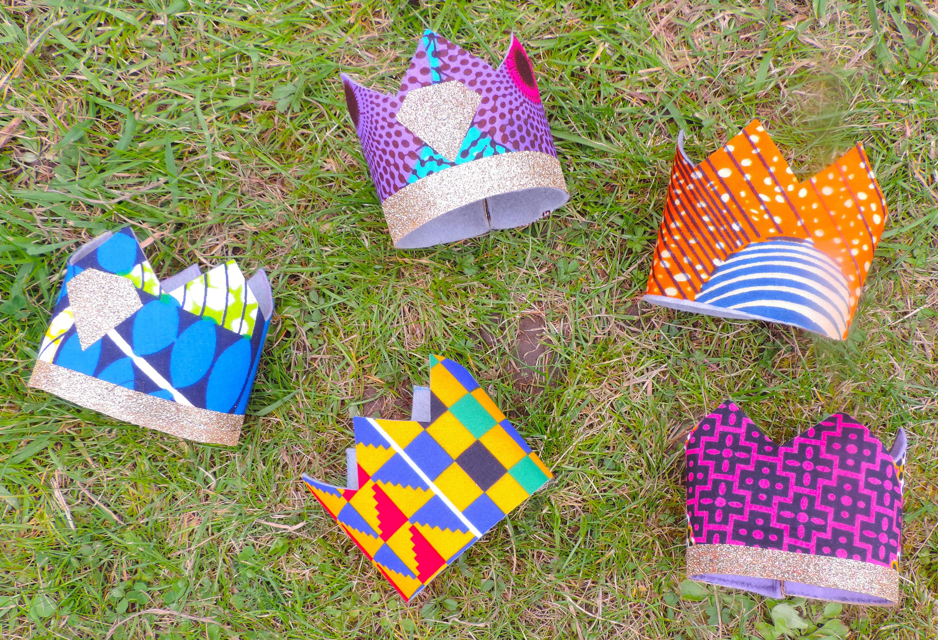 Birthday Crown With African Print for Boys and Girls Dress up Imaginary ...