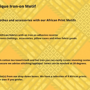 African Print 8cm Tall, Classic Bold Font Iron on Numbers, Letters and ...