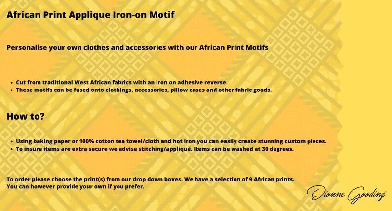 African Print 8cm Tall, Classic Bold Font Iron on Numbers, Letters and ...