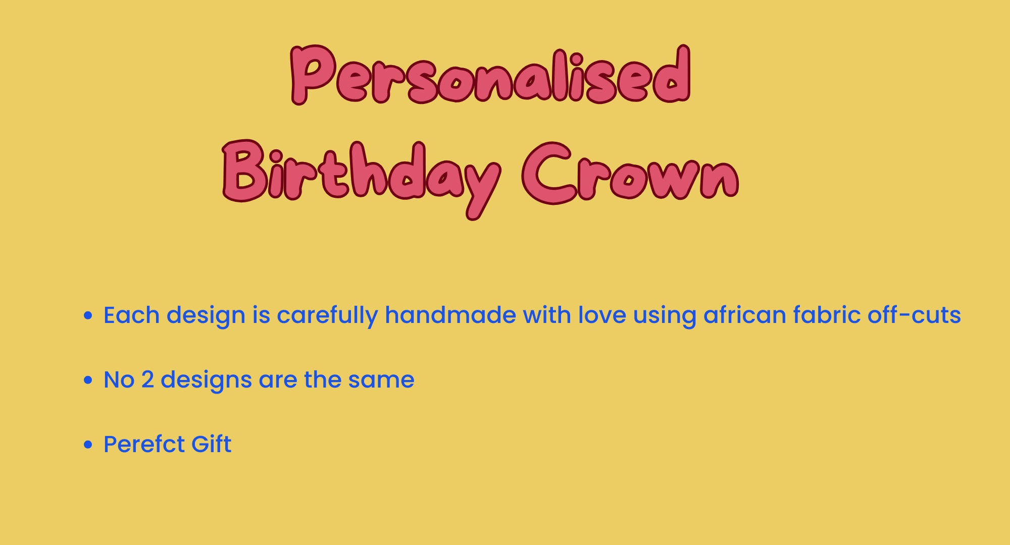 Birthday Crown With African Print for Boys and Girls Dress up Imaginary ...