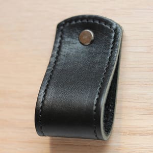 Handcrafted in USA: Black All Leather Loop Drawer / Cabinet Finger ...