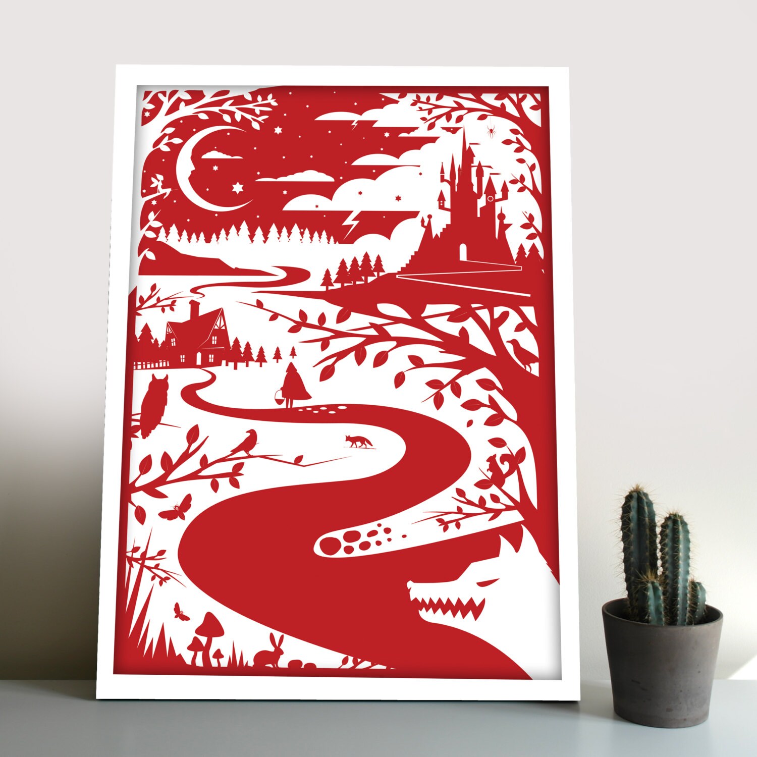 Little Red Riding Hood Print Available to Choose in Different Sizes - Etsy