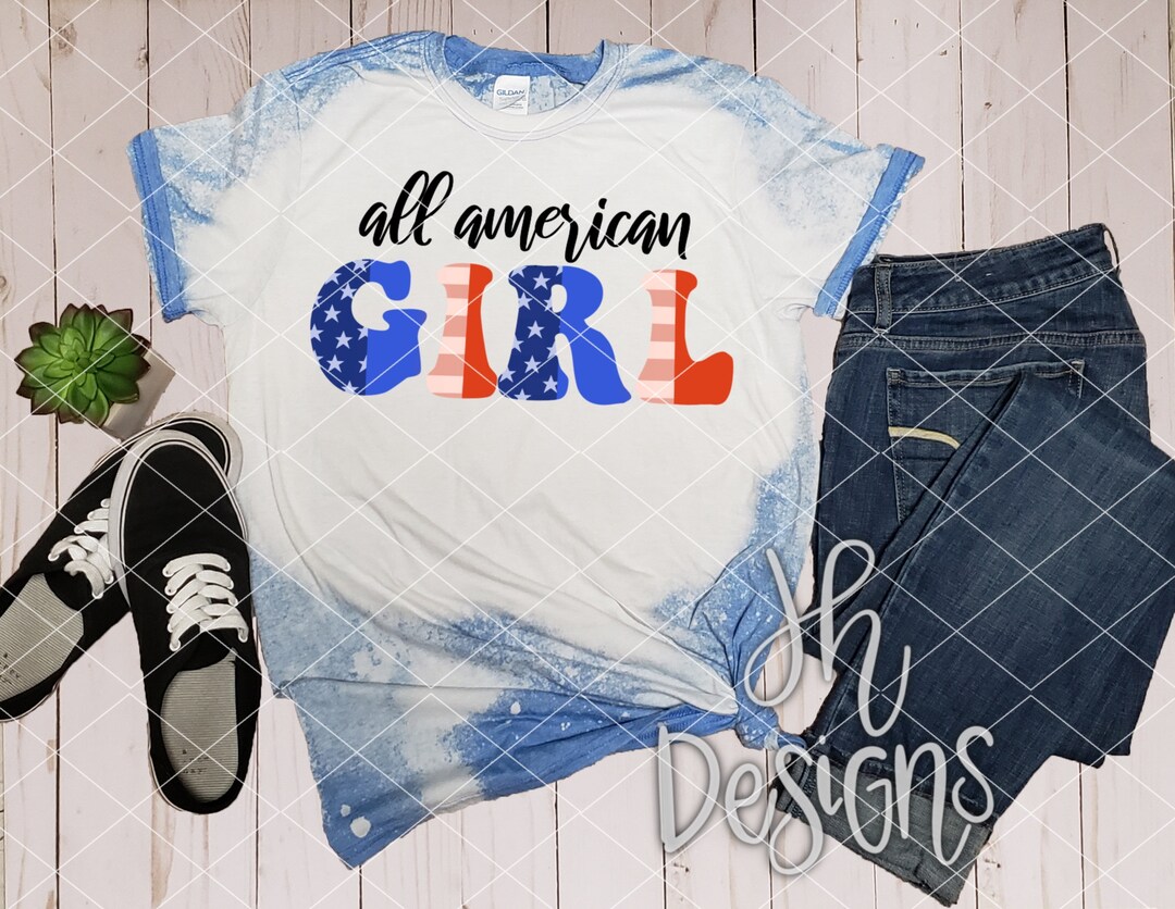 All American Girl Sublimation Design | PNG | Clipart | USA | Printable ...