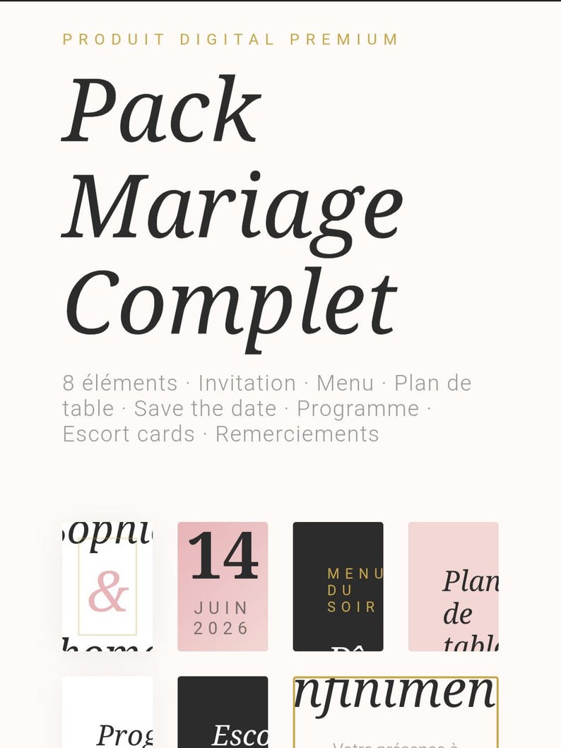 Complete Wedding Package - 8 Premium Items - Etsy