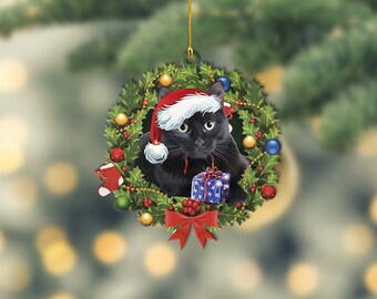 Funny Black Cat Ornament - Etsy