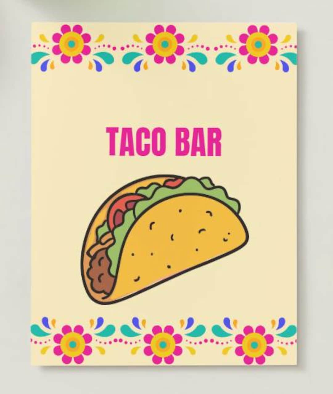 Taco Bar Retirement Party Sign Template (digital Download) - Etsy