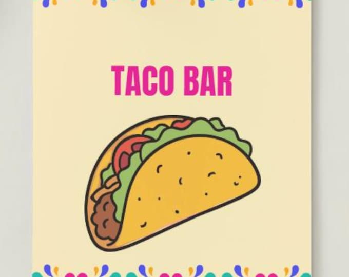 Taco Bar Retirement Party Sign Template (digital Download) - Etsy