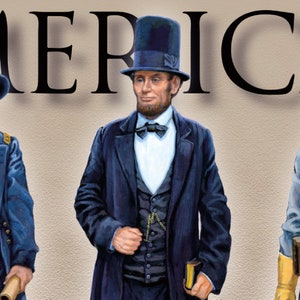 History of the American Civil War Print Poster, North Vs South, Union ...