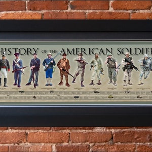 History of the American Soldier Poster Framed Print, Iraqi Freedom ...