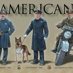 History of the American Police Officer Print, Law Enforcement Poster ...