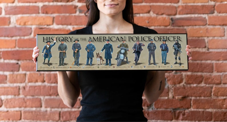 History of the American Police Officer Print, Law Enforcement Poster ...
