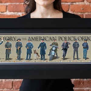 History of the American Police Officer Print, Law Enforcement Poster ...