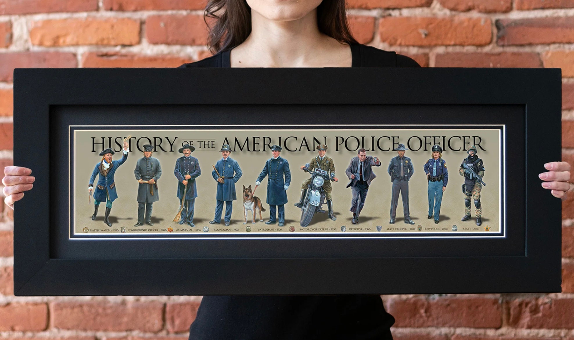History of the American Police Officer Print, Law Enforcement Poster ...