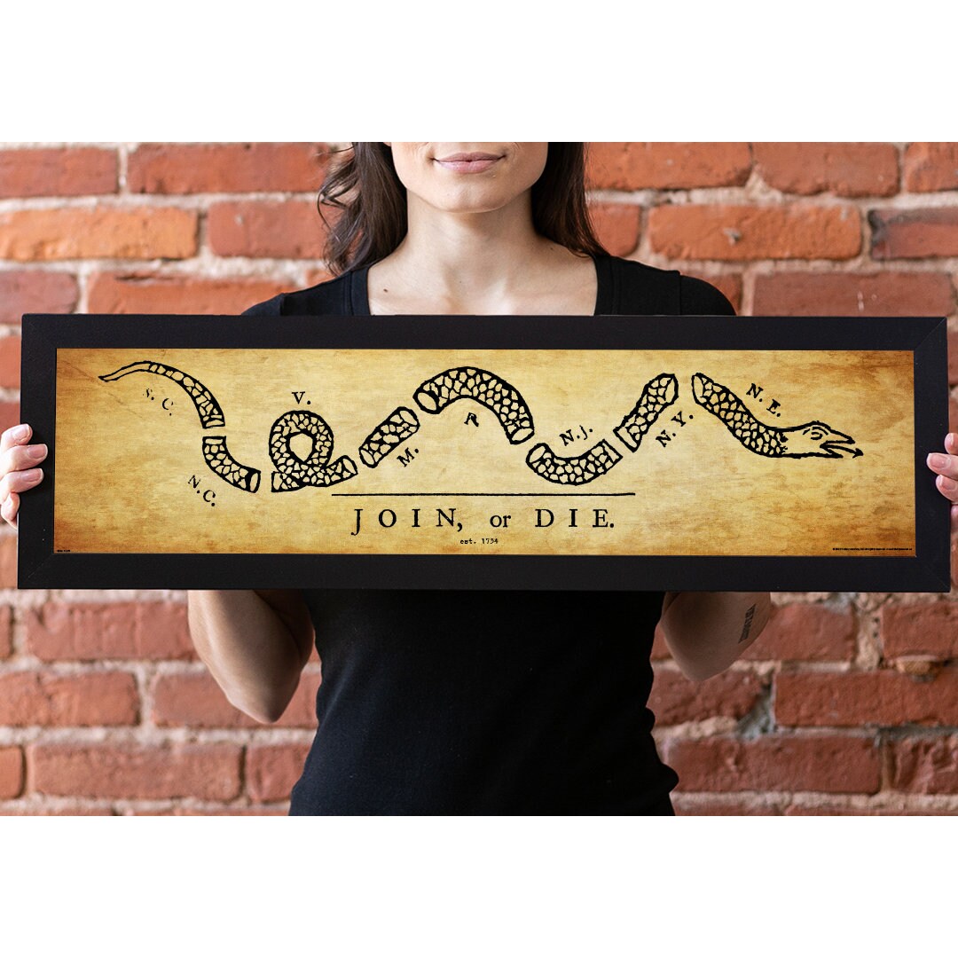 Join or Die, Unite or Die, Benjamin Franklin, Pennsylvania Gazette ...