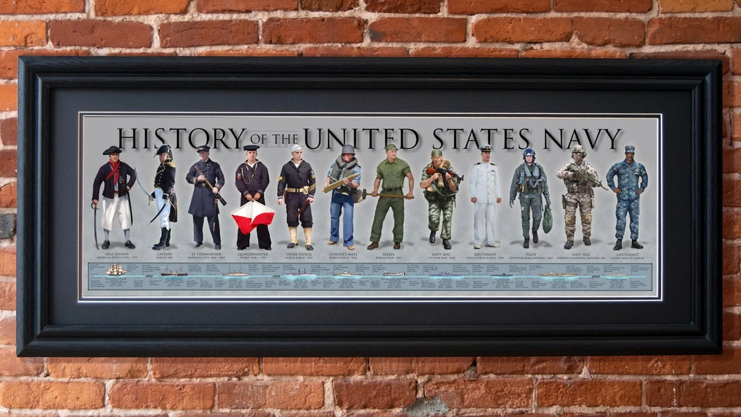 History of the American Navy Poster Framed Print, Sailor, Able Seaman ...