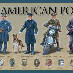 History of the American Police Officer Print Poster Law Enforcement - Etsy